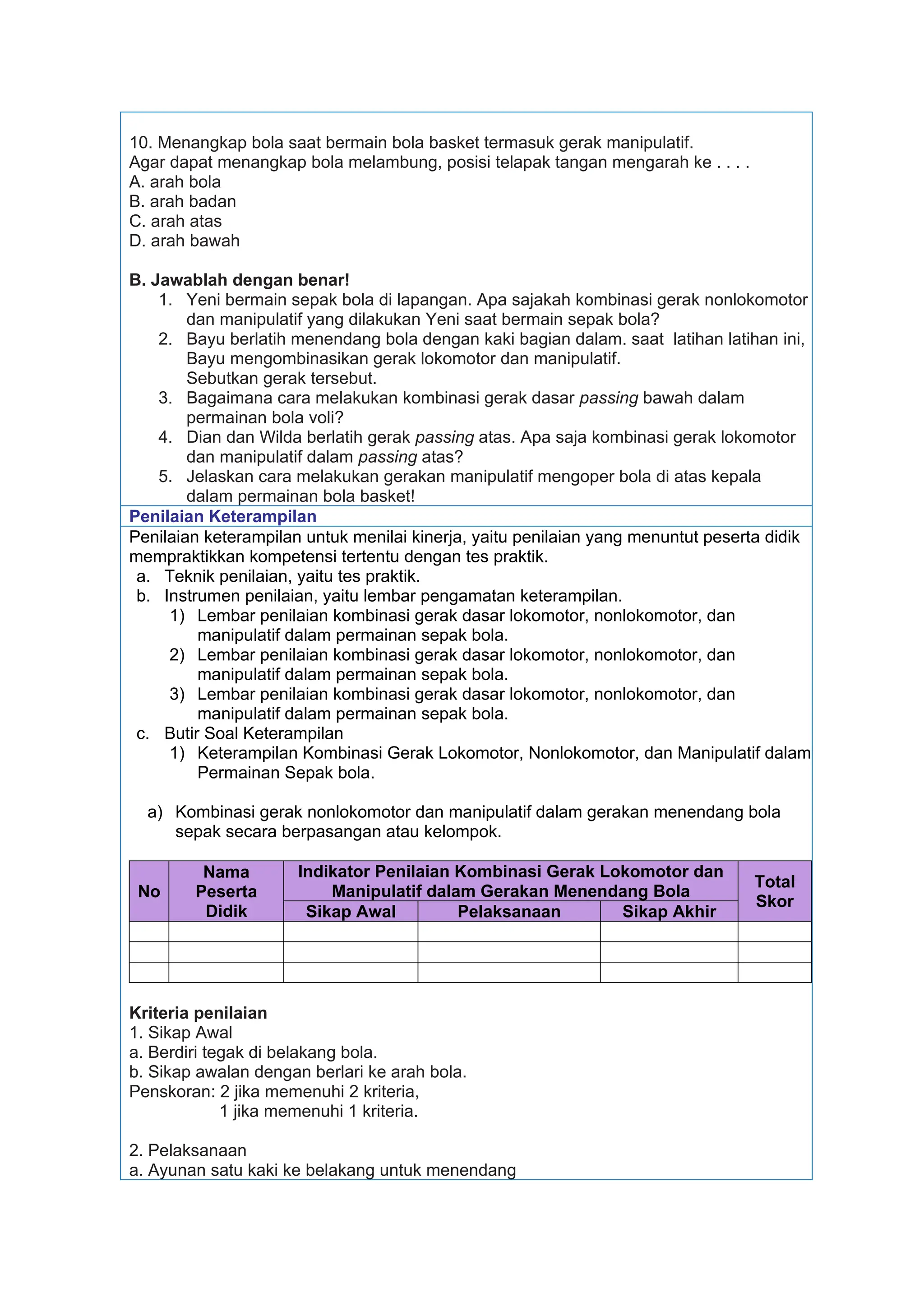 MODUL AKSI NYATA PKG PJOK KELAS 5 SD.docx