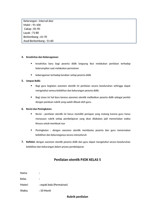 MODUL AKSI NYATA PKG PJOK KELAS 5 SD.docx