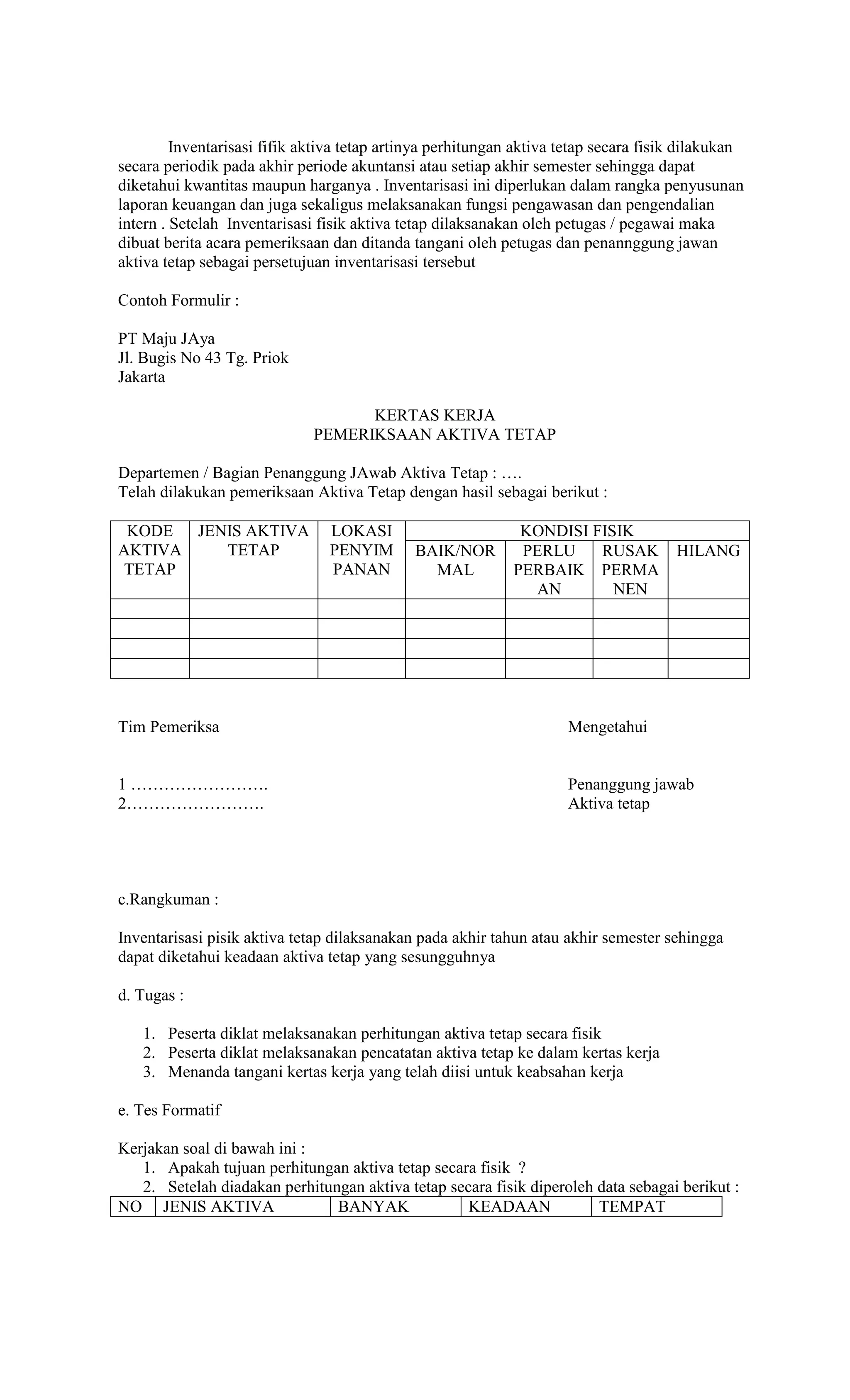 Modul aktiva tetap | PDF