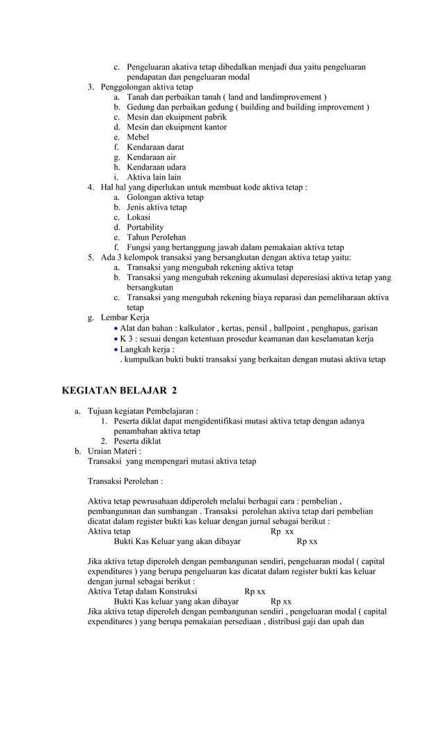 Modul aktiva tetap | PDF