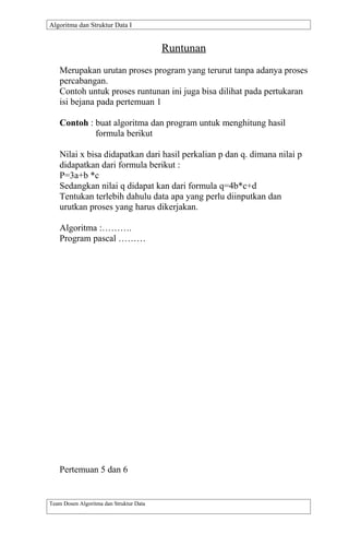 Modul algoritma dan struktur data i | DOC