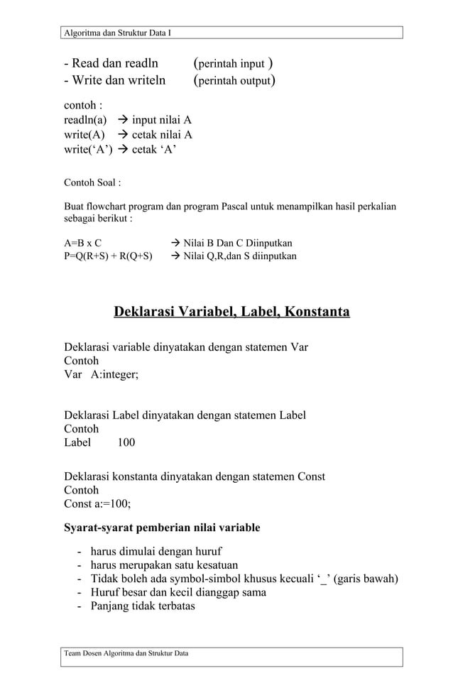 Modul algoritma dan struktur data i | DOC