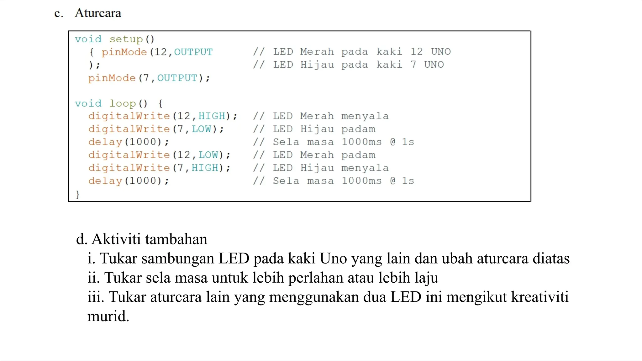 Simulasi Modul Amali Arduino Tingkatan 2 RBT | PDF