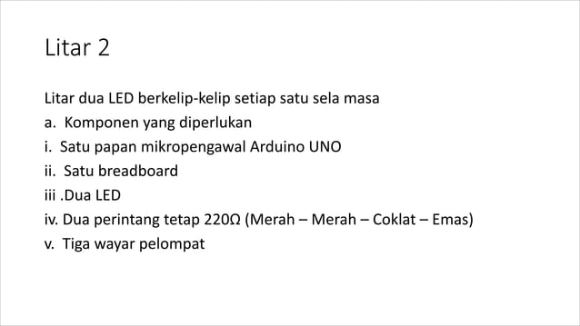 Simulasi Modul Amali Arduino Tingkatan 2 RBT | PPT