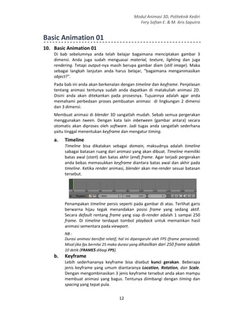 Modul Animasi 3D - Part 11 | PDF