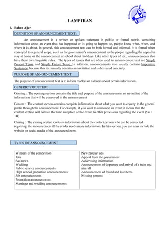 MODUL AJAR ANNOUNCEMENT TEXT KELAS IX.docx