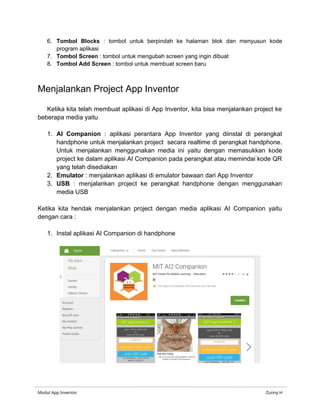 Modul Ajar Mata pelajaran Informatika Kelas XI tentang Modul App ...