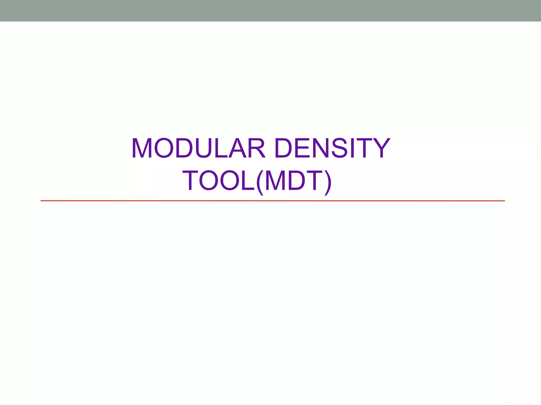 Modular density tool | PPT
