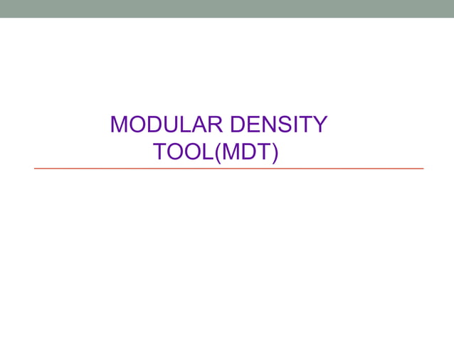 Modular density tool | PPT