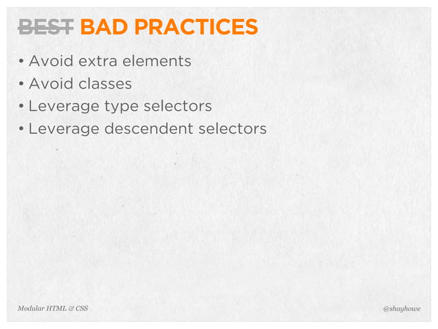 Modular Html And Css Ppt