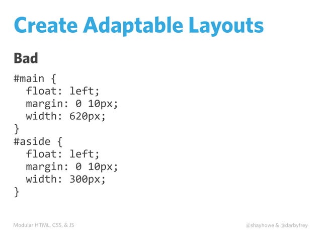 Modular HTML, CSS, & JS Workshop | PPT