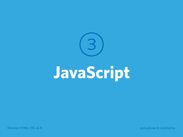Modular HTML, CSS, & JS Workshop | PPT