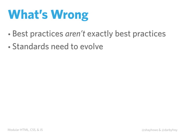 Modular HTML, CSS, & JS Workshop | PPT