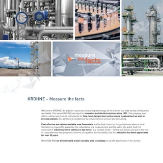 Modular Variable Area Flow Meter for Industrial Process Measurement | PDF