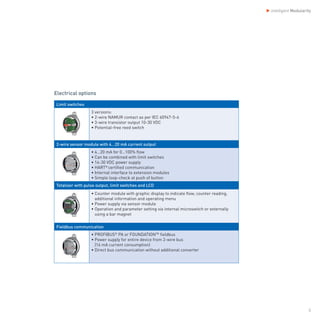 Modular Variable Area Flow Meter for Industrial Process Measurement | PDF