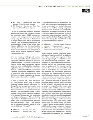 Modular Construction & LEED | PDF
