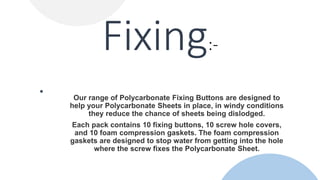 PARTITIONS AND ROOFING SHEETS | PPTX