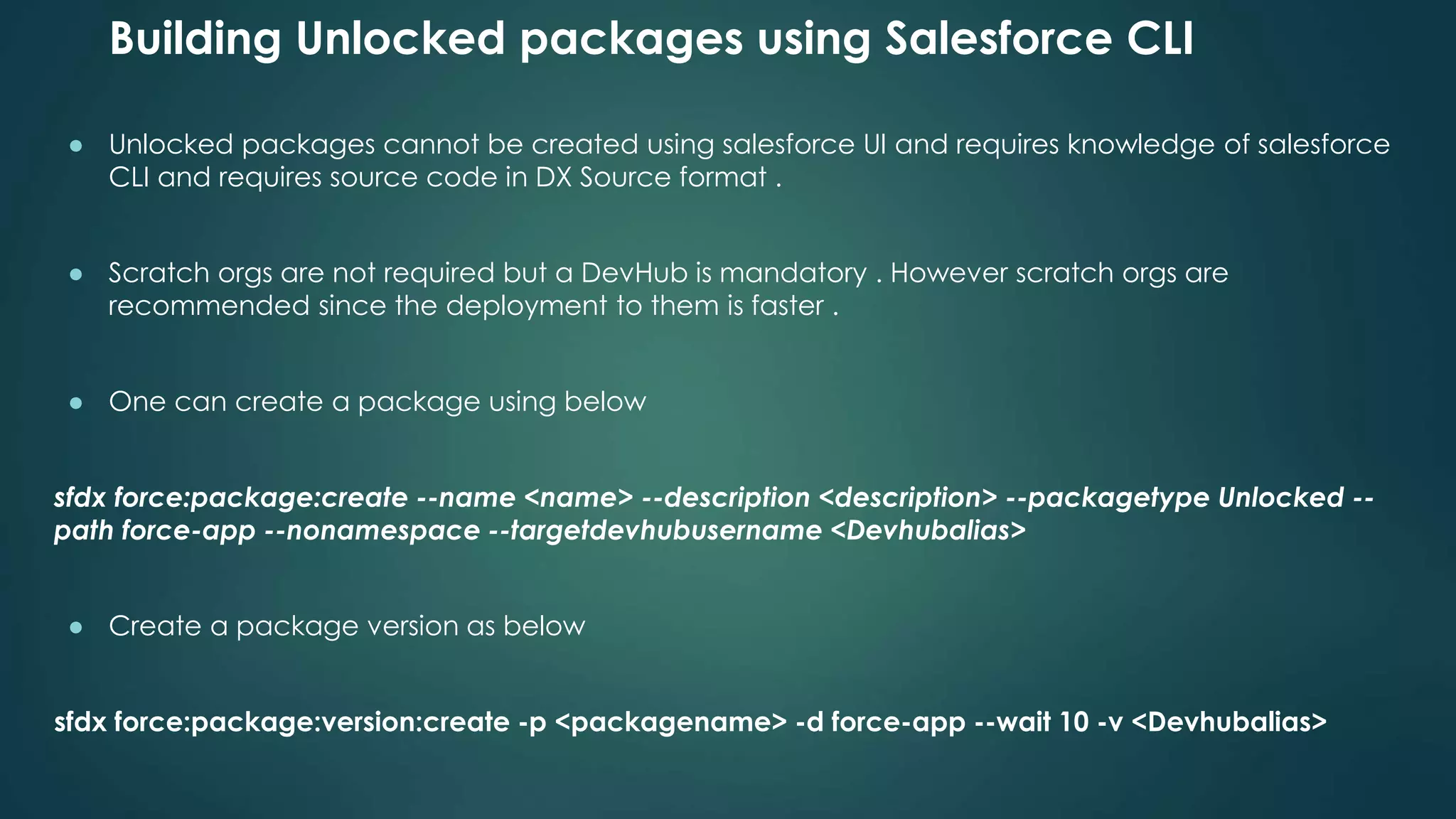 Modular application development using unlocked packages | PPT