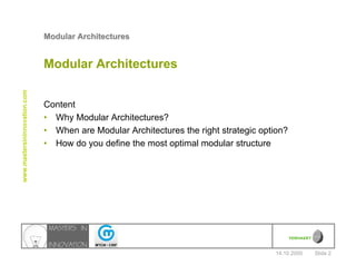Modular architectures | PDF | Business | Business and Finance