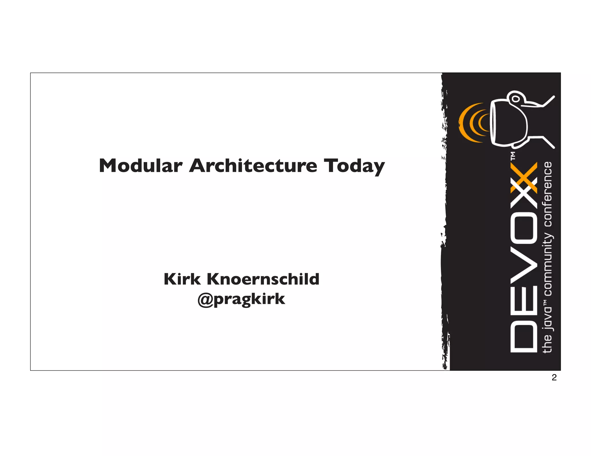 Modular architecture today | PDF