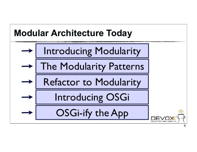 Modular architecture today