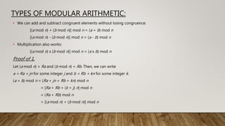 Modular arithmetic | PPTX