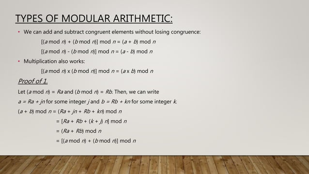 Modular arithmetic | PPTX