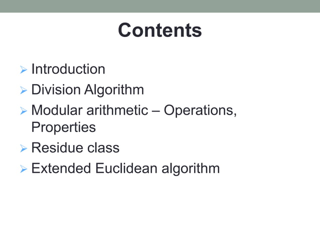 Modular arithmetic | PPTX | Computing | Technology & Computing