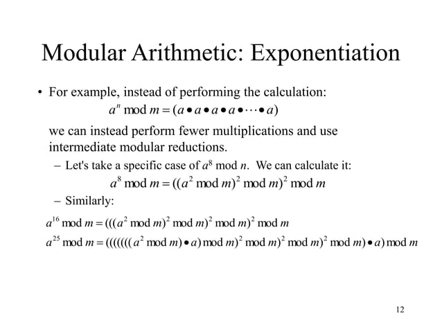 Modular Arithmetic and congruence of integers.ppt | Computing | Technology & Computing