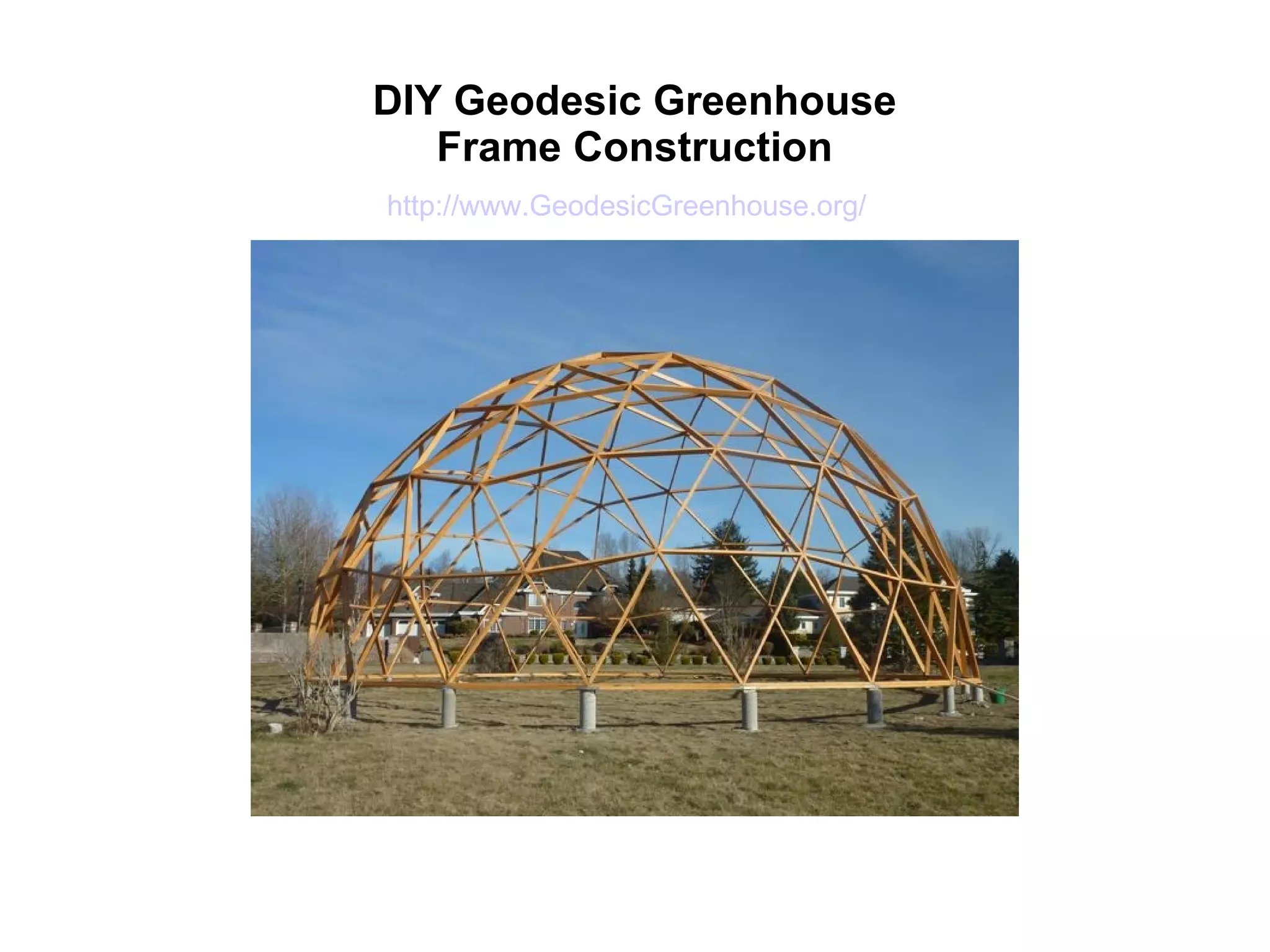 DIY Geodesic Dome Frame | PPT