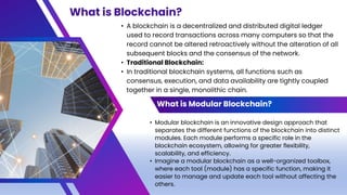 Modular Blockchain: A New Era in Blockchain Technology by Intelisync | PPTX
