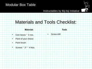 Modular box table | PPT