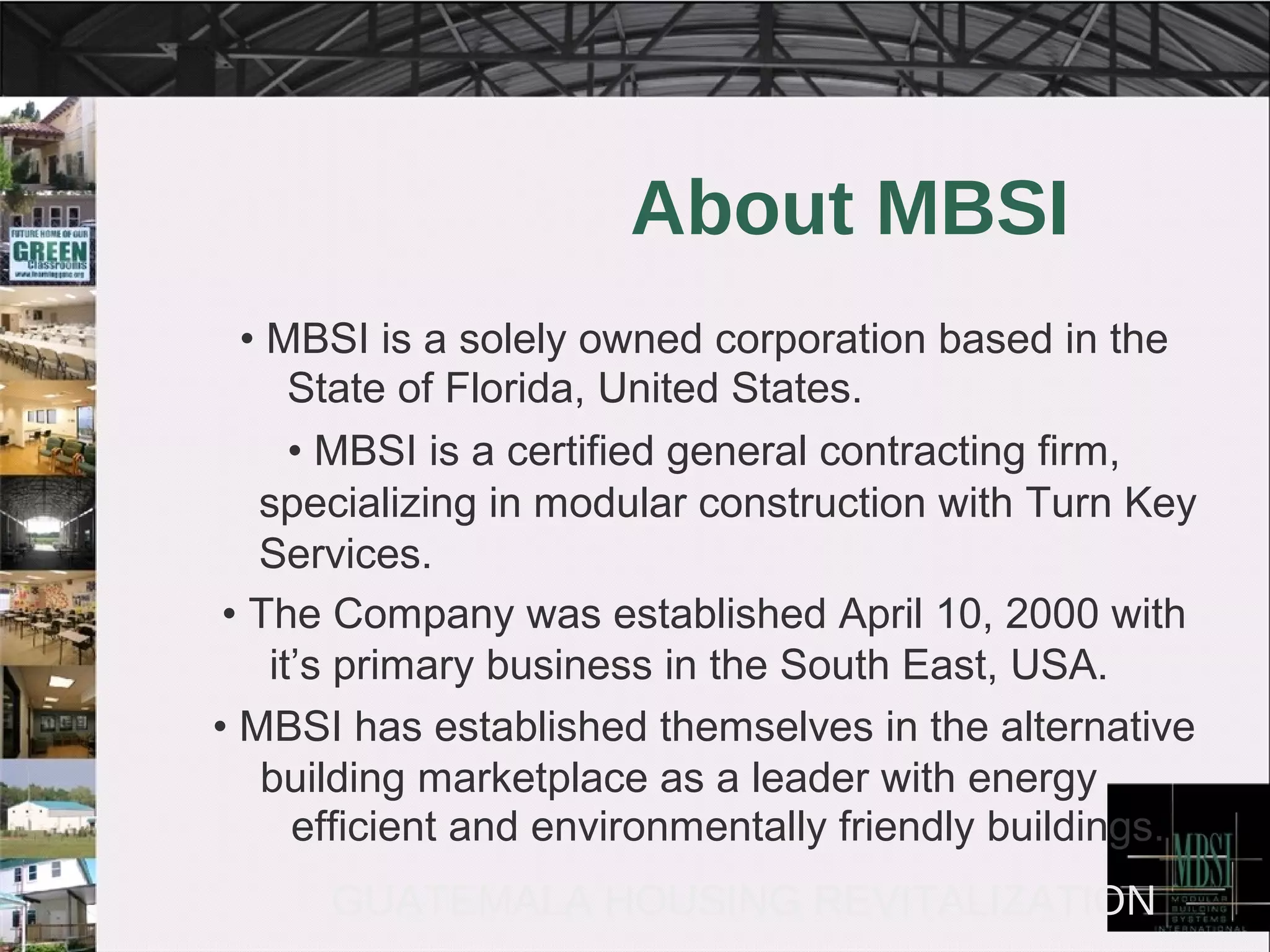 Modular building systems international (mbsi) modular buildings and ...
