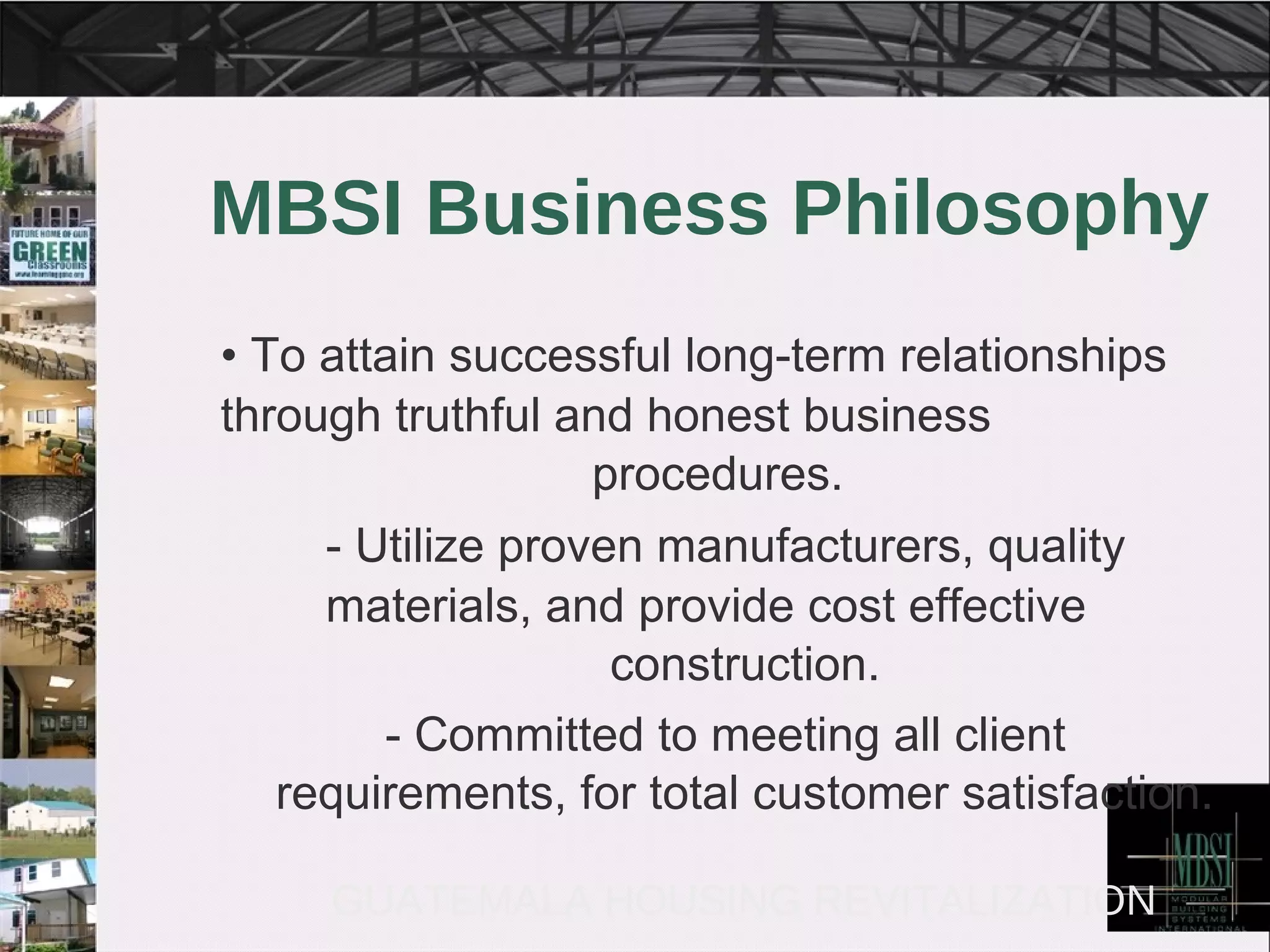 Modular building systems international (mbsi) modular buildings and ...