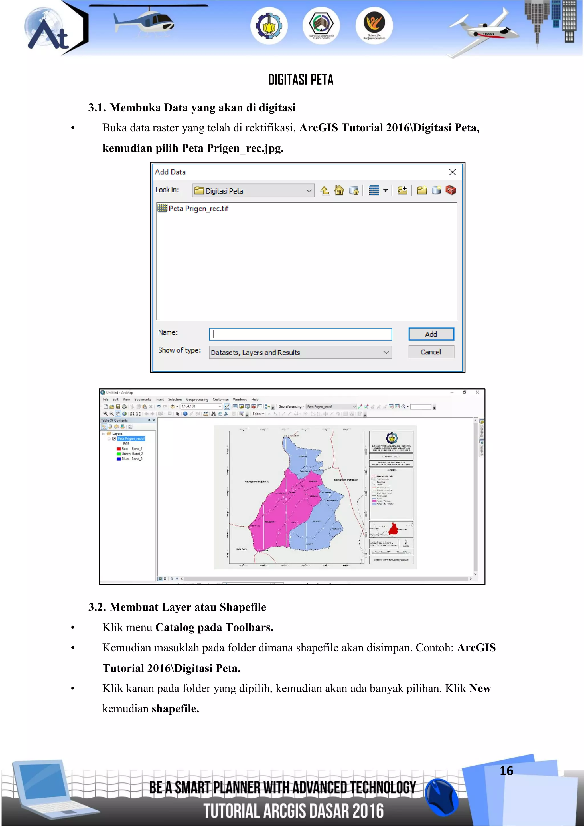 Modul arc gis tingkat dasar part 1 | PDF