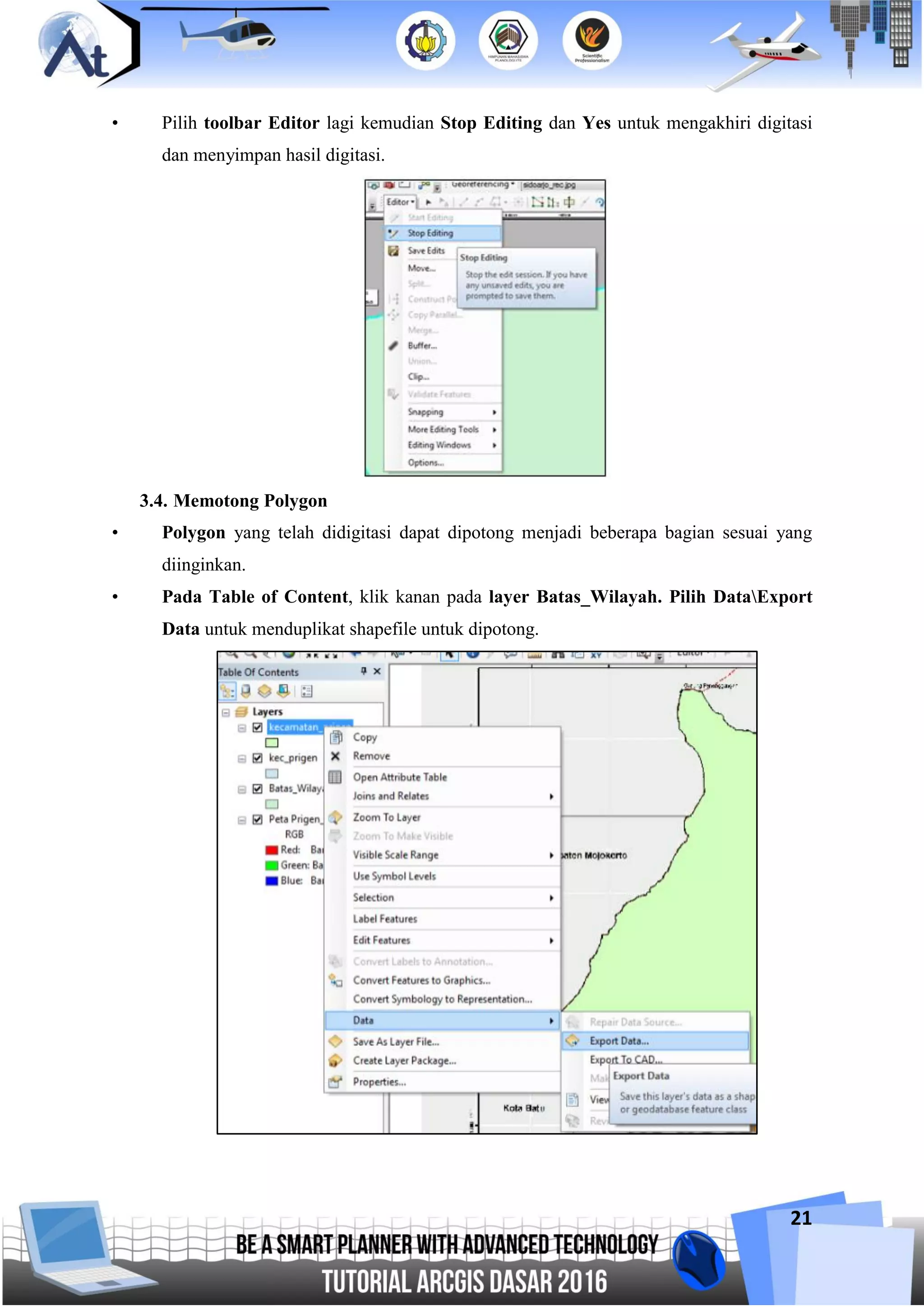Modul arc gis tingkat dasar part 1 | PDF