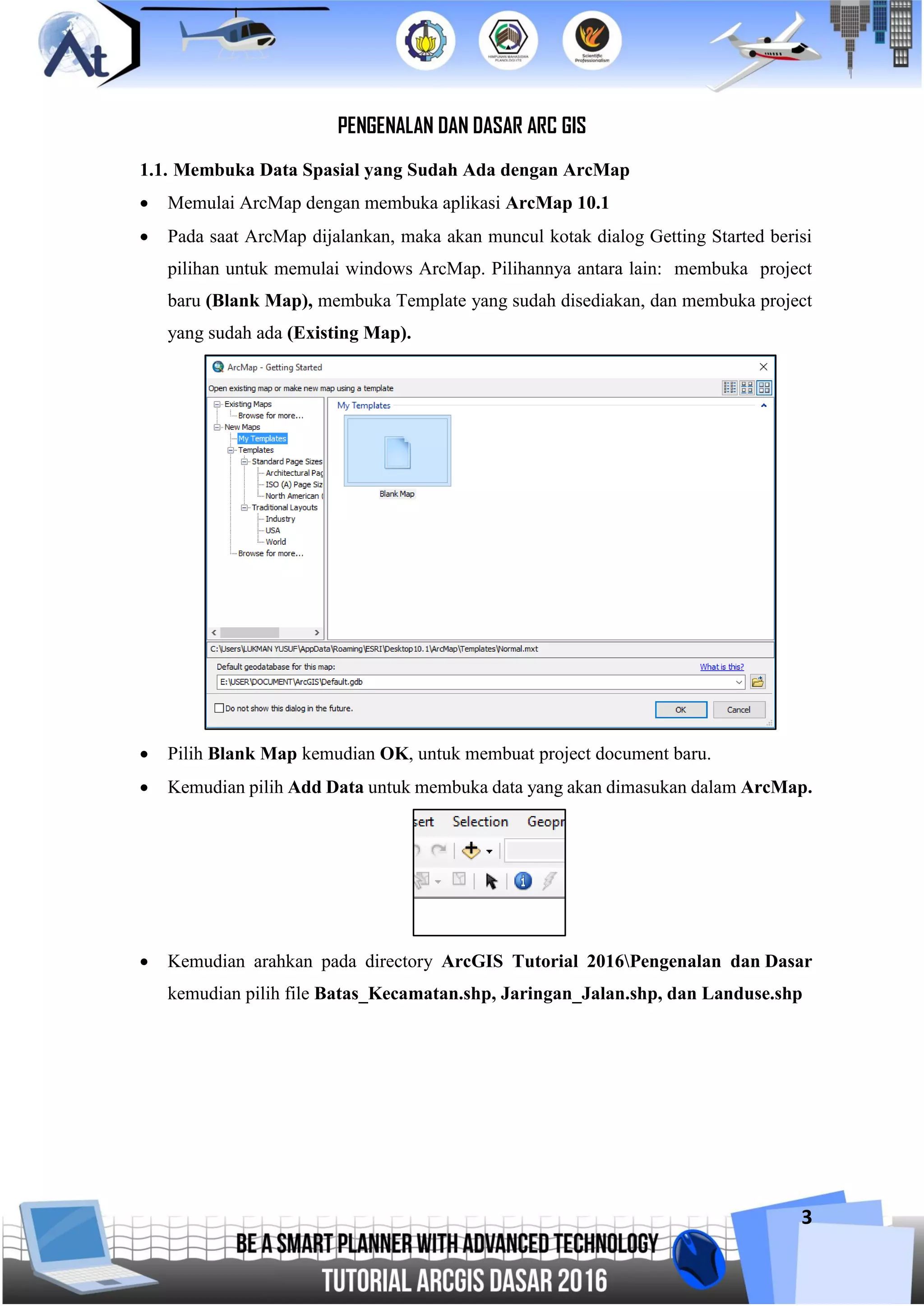 Modul arc gis tingkat dasar part 1 | PDF