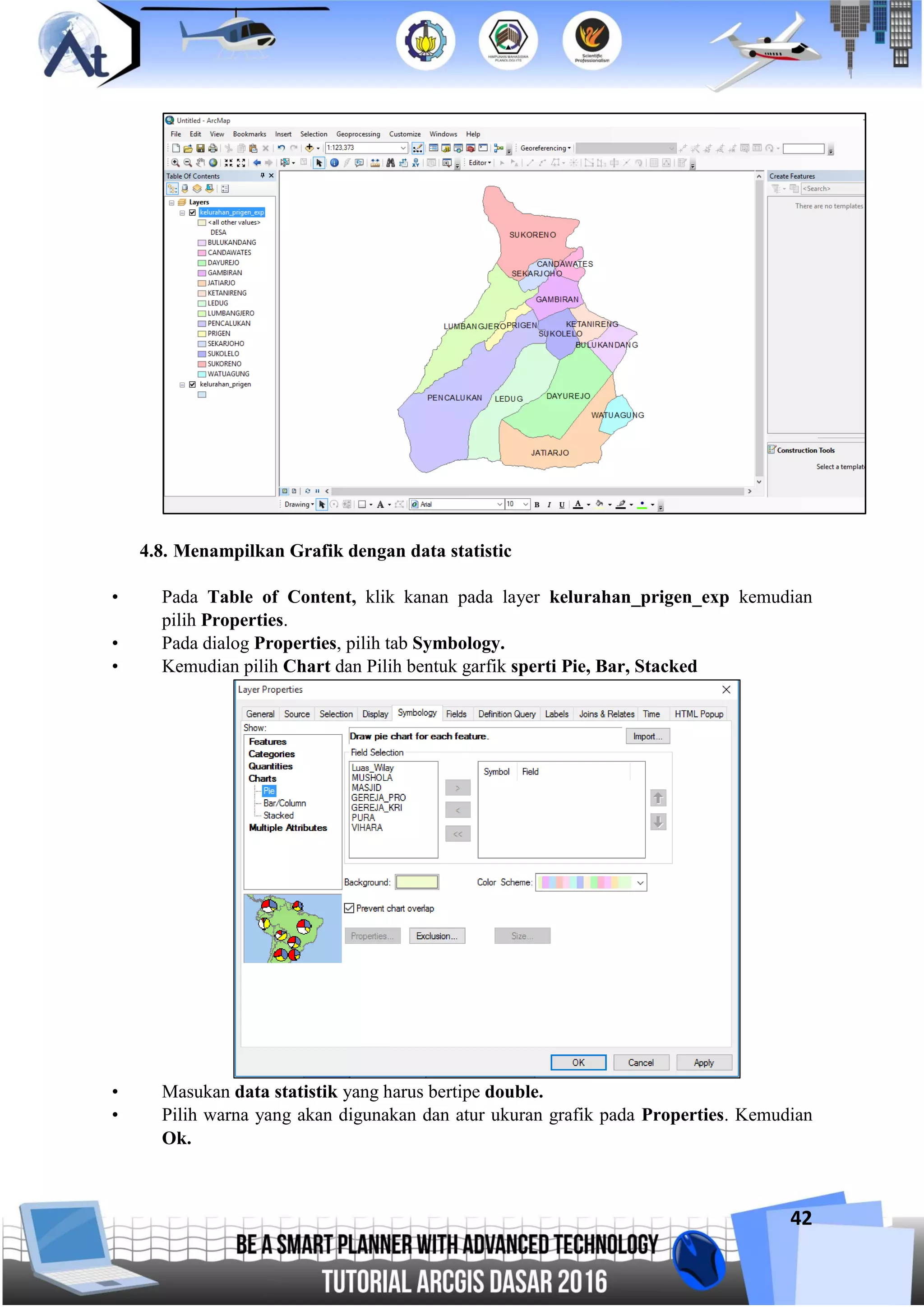 Modul arc gis tingkat dasar part 1 | PDF