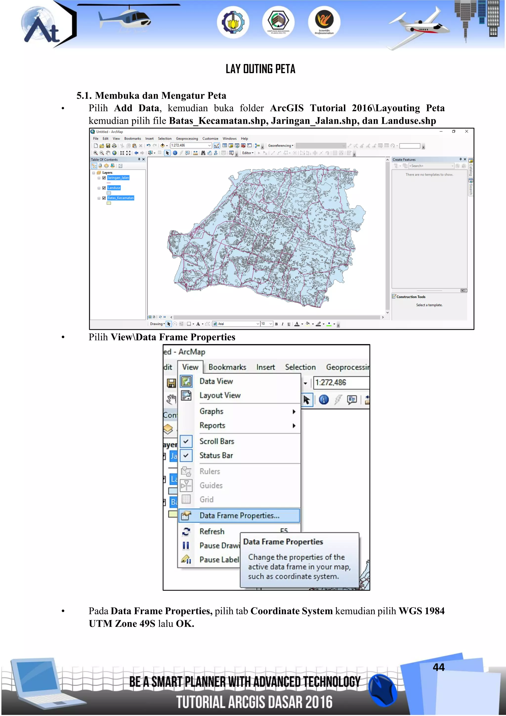 Modul arc gis tingkat dasar part 1 | PDF