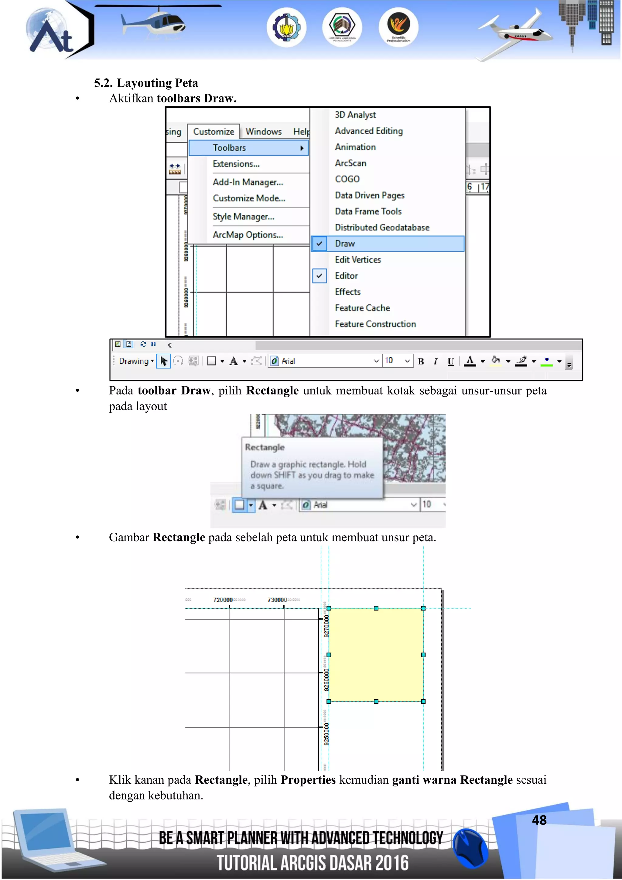 Modul arc gis tingkat dasar part 1 | PDF
