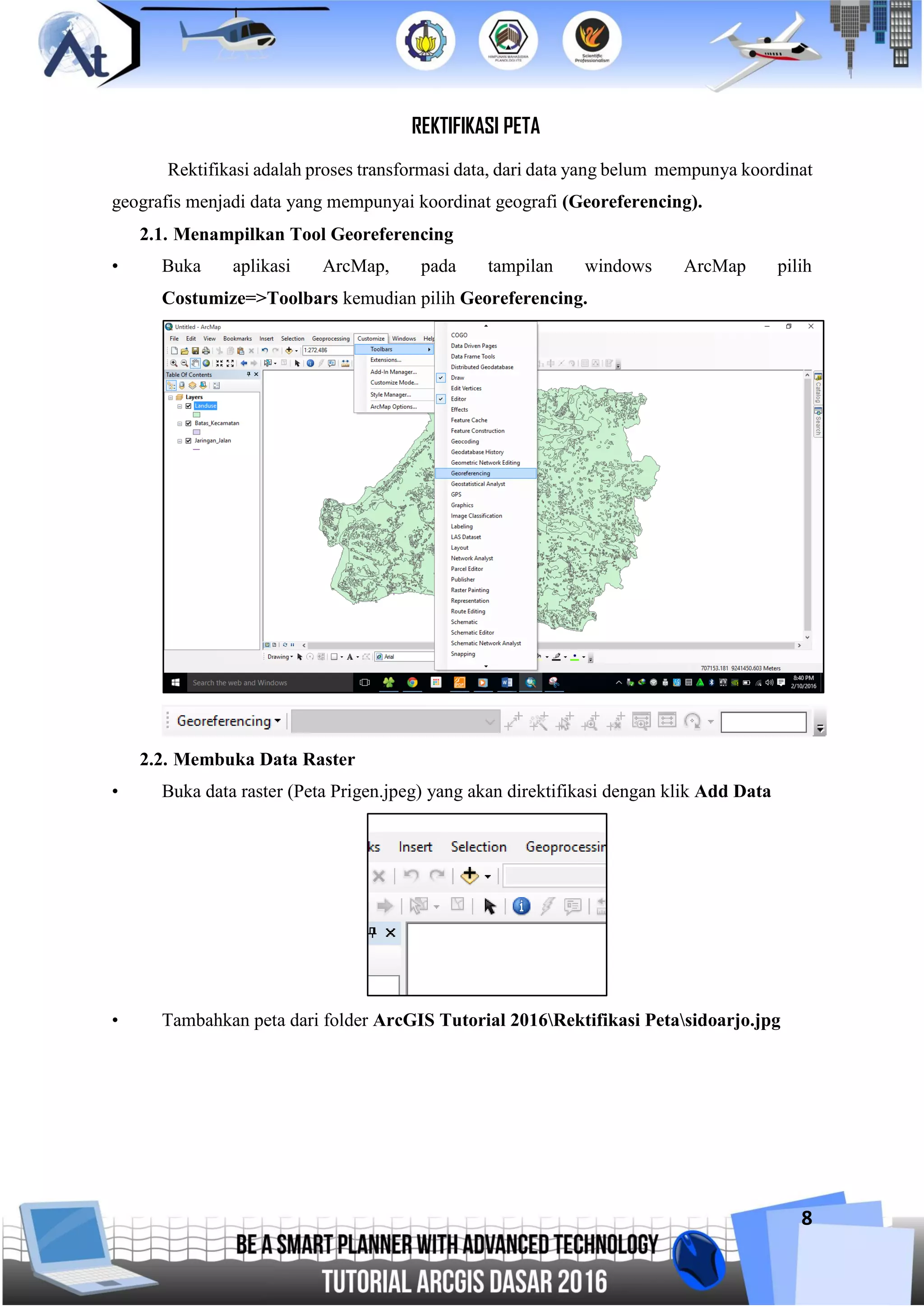 Modul arc gis tingkat dasar part 1 | PDF