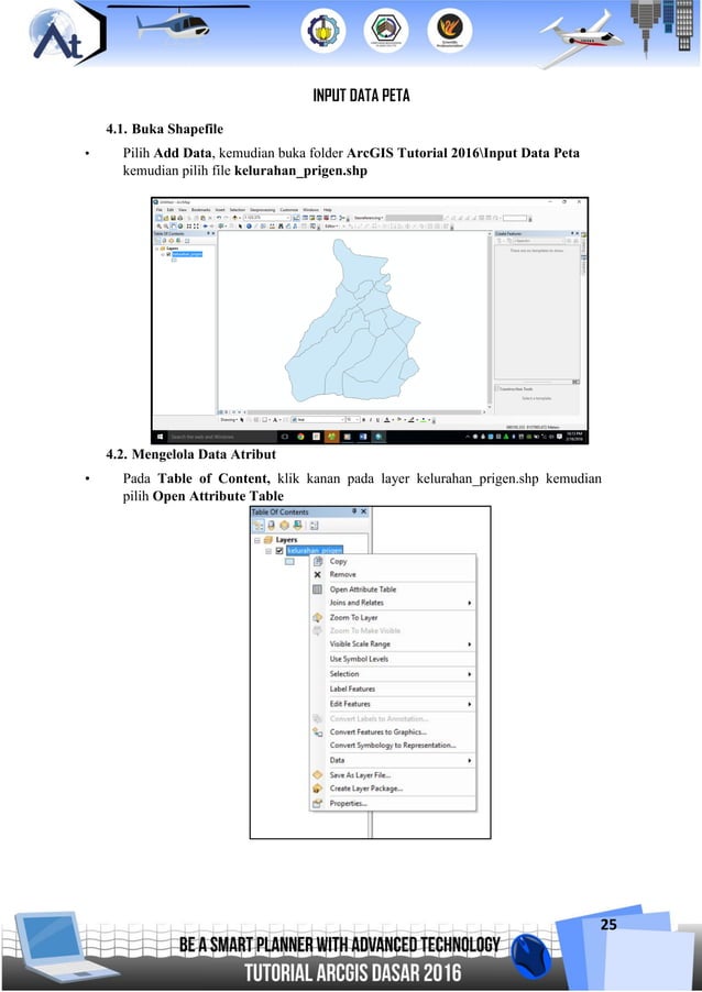 Modul arc gis tingkat dasar part 1 | PDF