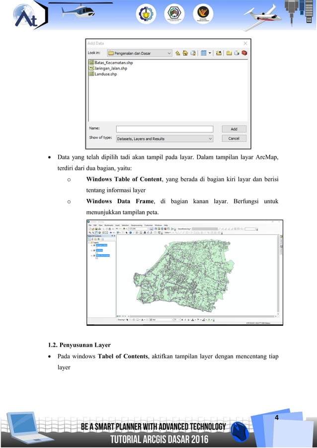 Modul arc gis tingkat dasar part 1 | PDF