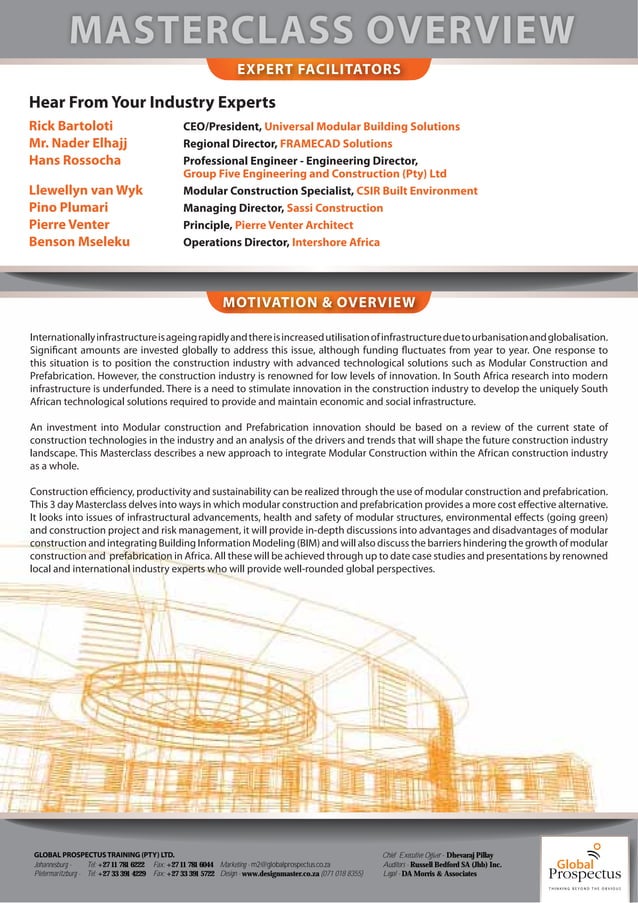 Modular Construction and Prefabrication: The Masterclass | PDF | Civil ...