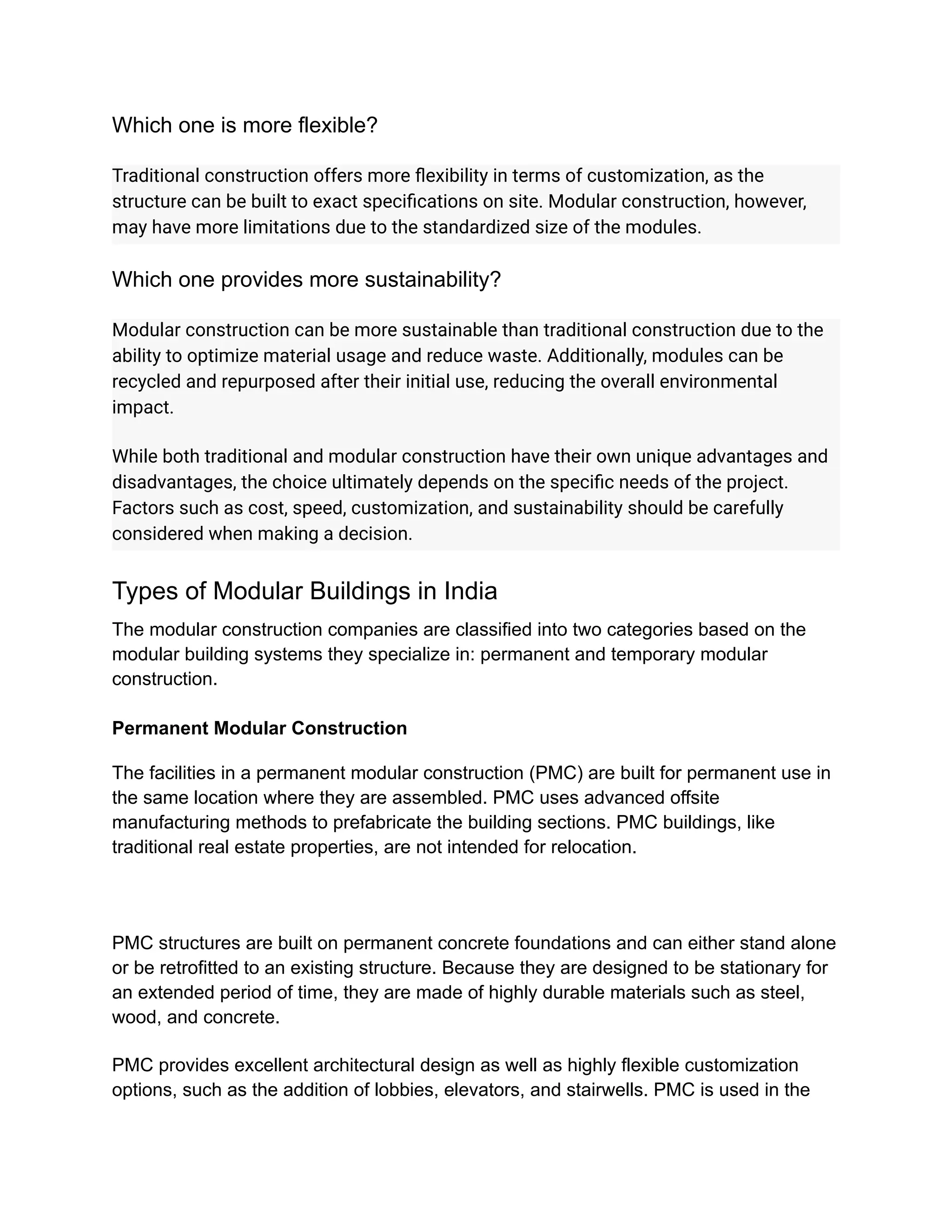 Modular Construction In India : Opportunities and challenges pdf notes ...