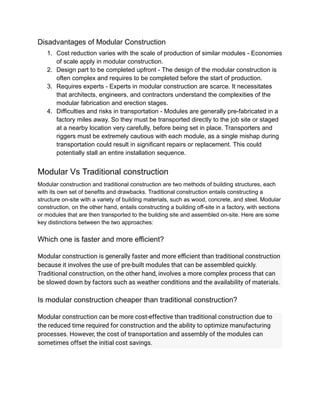 Modular Construction In India : Opportunities and challenges pdf notes ...