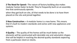 Modular construction ppt | PPTX
