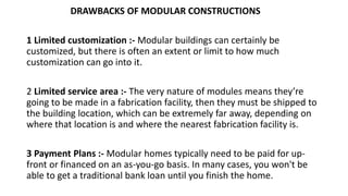 Modular construction ppt | PPTX