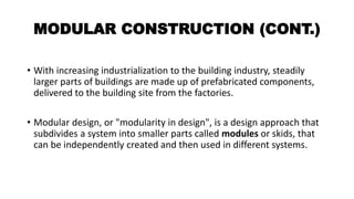 Modular construction ppt | PPTX