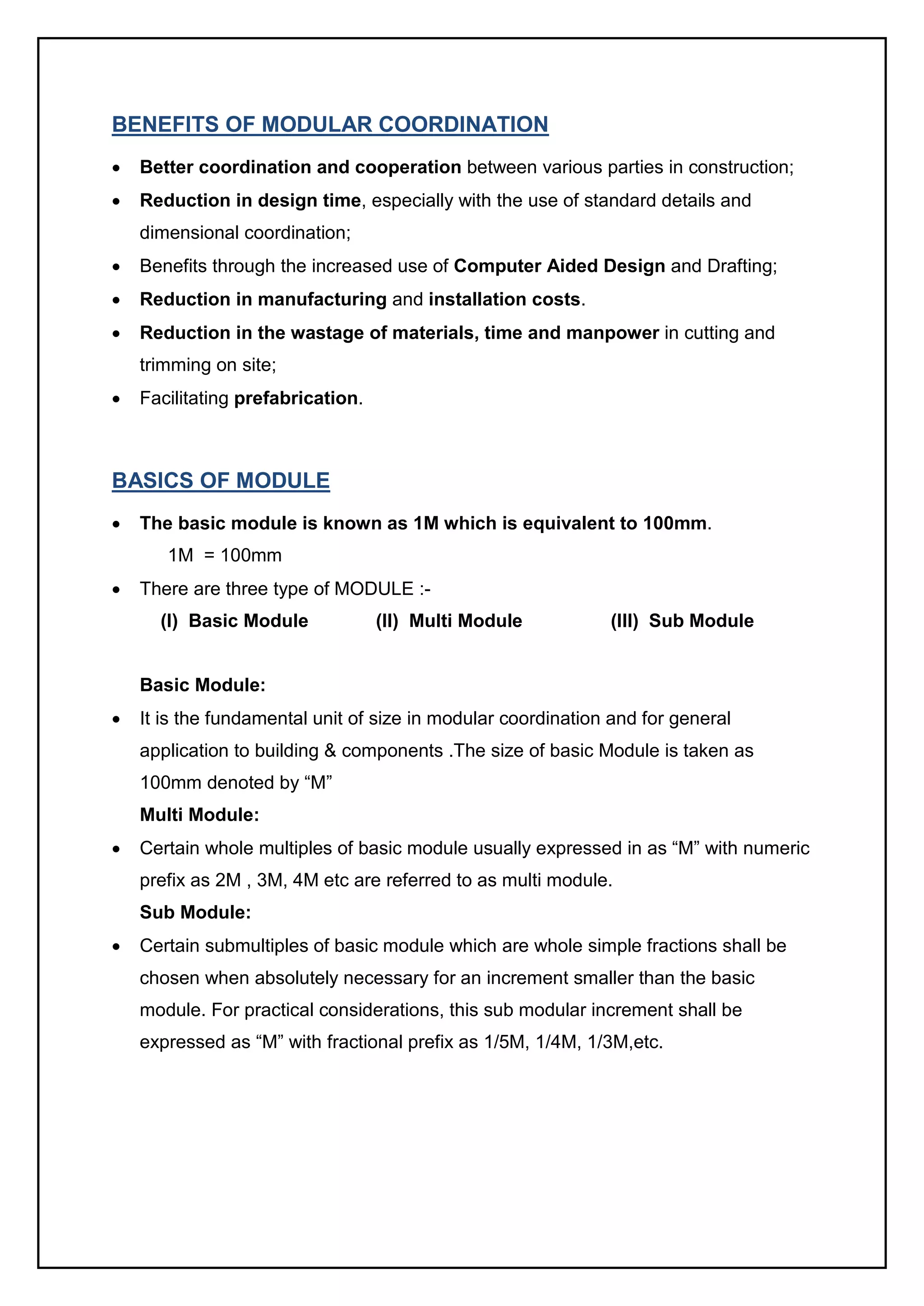 Modular coordination | PDF